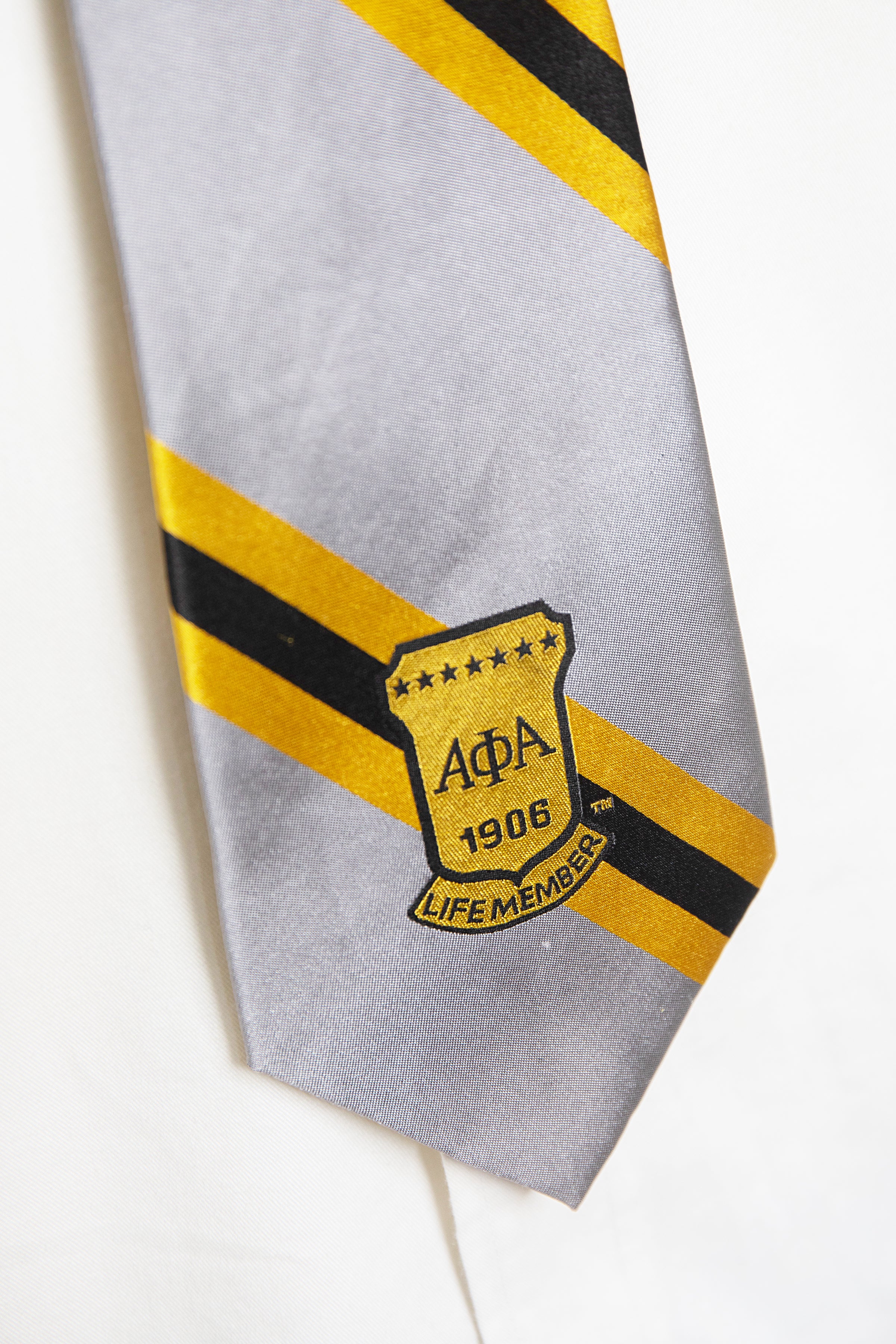 Alpha Gray Stripe Life Member Tie – Greek Traditions