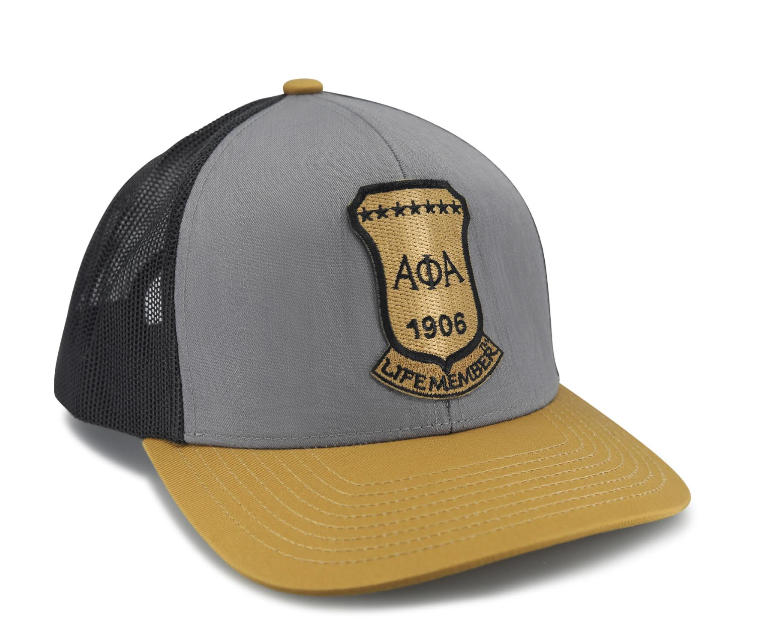 Alpha Trucker Hat with Badge Emblem – Greek Traditions